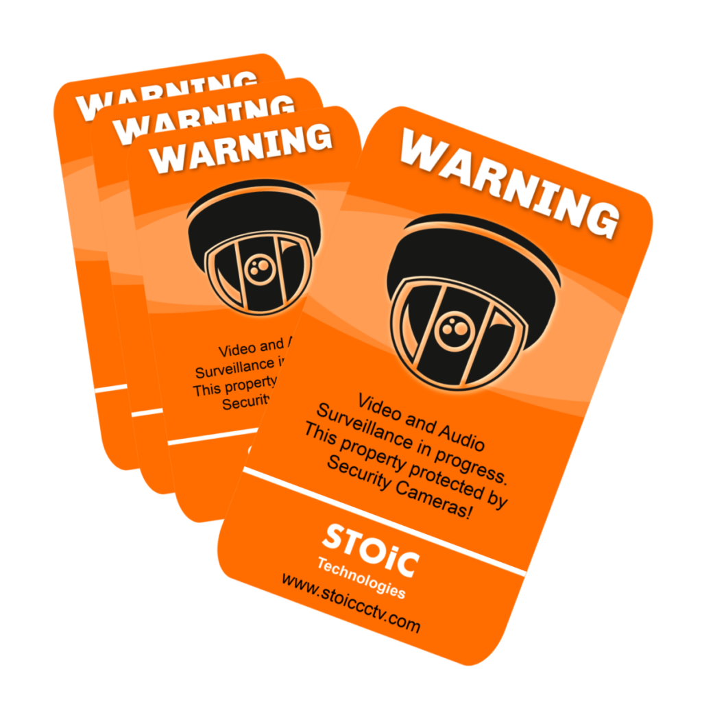 Security Camera CCTV Warning Stickers 3 X 5 4 PK