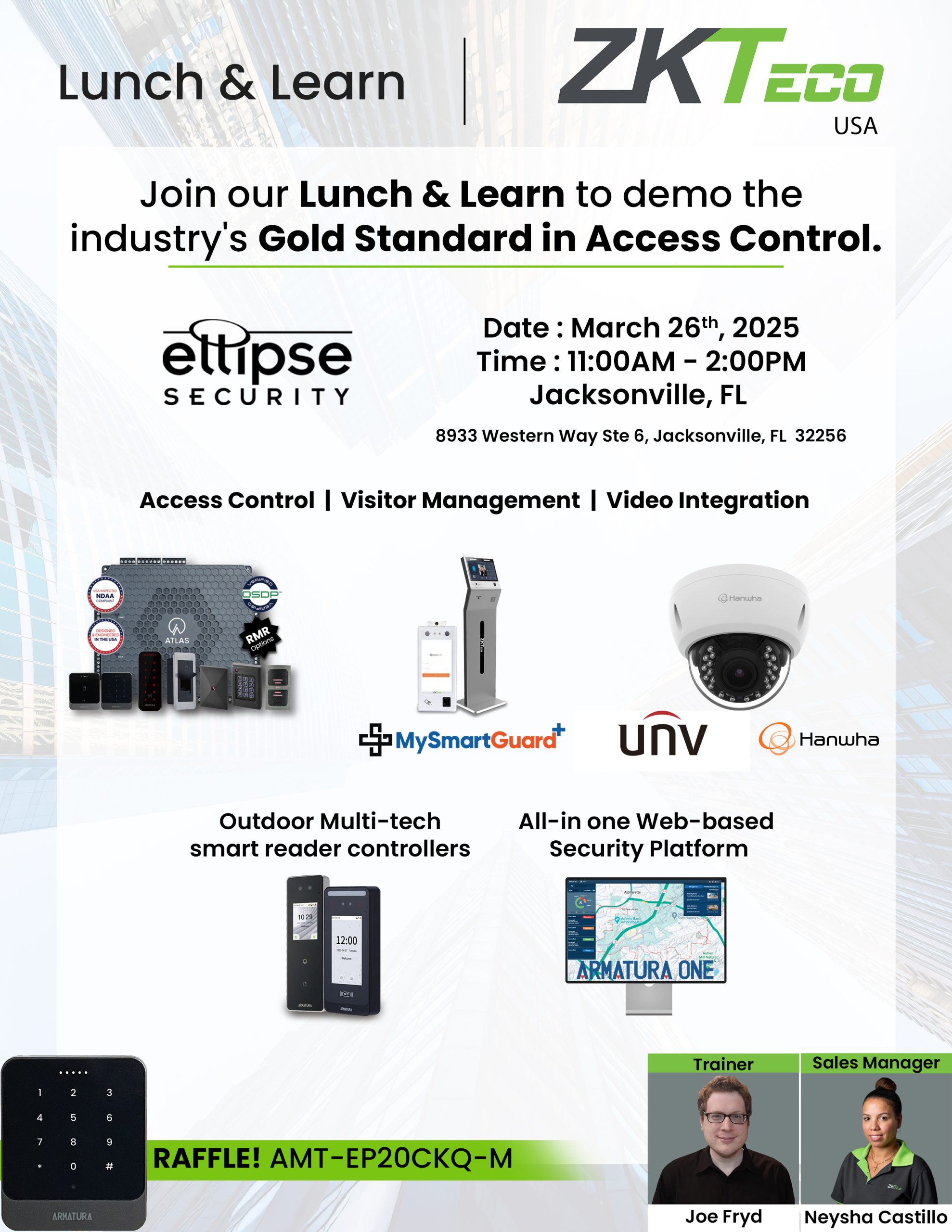 ZKTeco Training Seminar Sign-Up - Lunch and Learn - Ellipse Security, Inc.